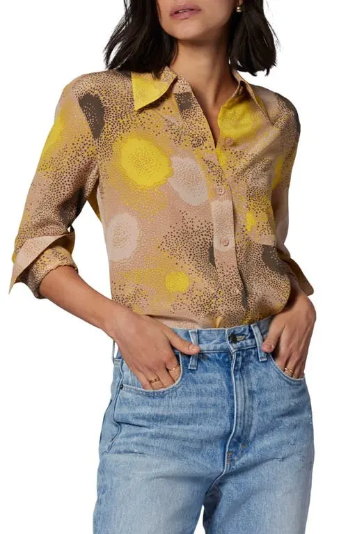 Equipment Quinne' Silk Shirt - Praline Multi