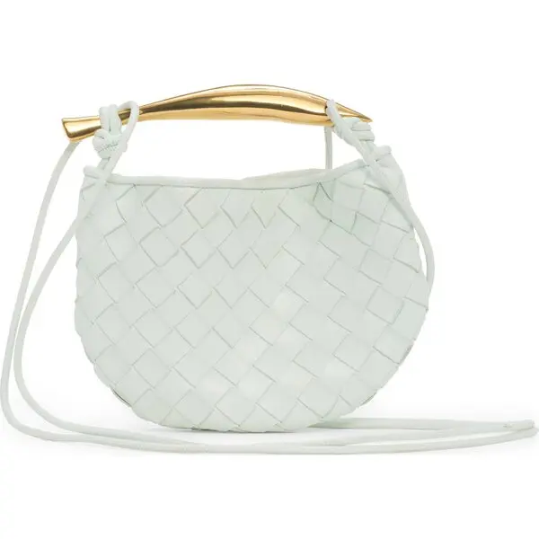 Bottega Veneta Sardine Shoulder Bag - 9104 Chalk-m Brass