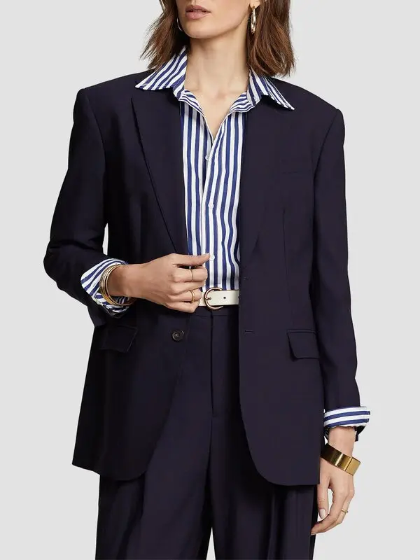 Polo Ralph Lauren Wool Blend Blazer - Navy