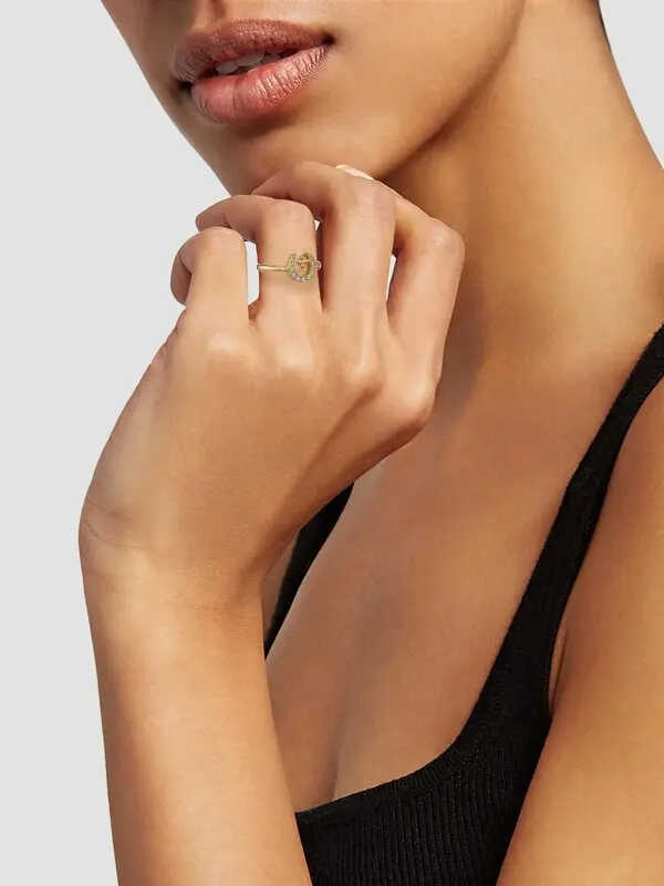 Temple St. Clair Celestial 18k Yellow & 0.12 Tcw Diamond Mini Horseshoe Ring