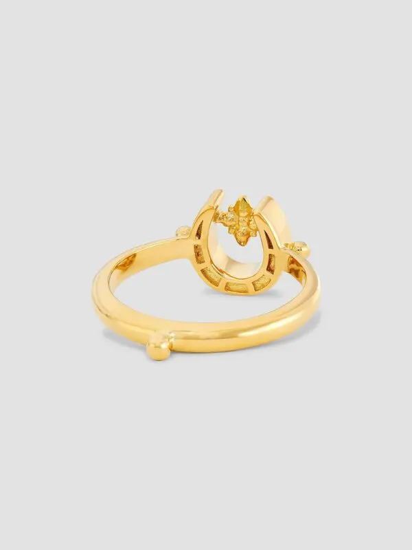 Temple St. Clair Celestial 18k Yellow & 0.12 Tcw Diamond Mini Horseshoe Ring
