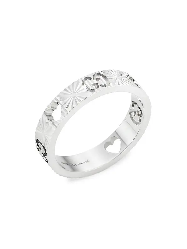 Gucci Icon 18k Star Ring - White Gold