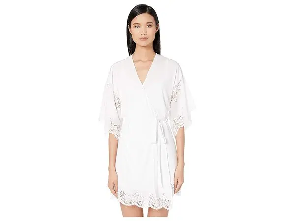 Eberjey Beatrix The Full Lace Robe Robe - White