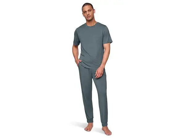 Eberjey Henry Modal Short Sleeve Pant Pj Set - Blue