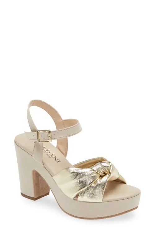 Cordani Lola Knotted Platform Sandal - Platino