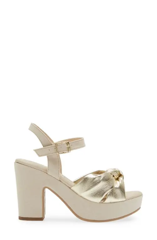 Cordani Lola Knotted Platform Sandal - Platino