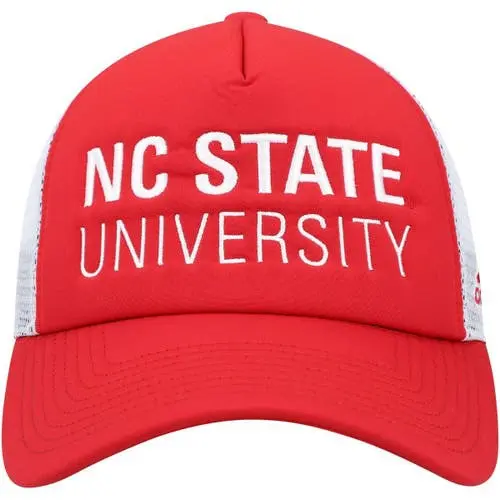 Adidas White Nc State Wolfpack Foam Trucker Snapback Hat