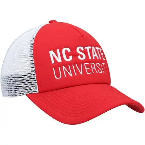 Adidas White Nc State Wolfpack Foam Trucker Snapback Hat