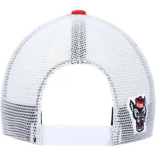 Adidas White Nc State Wolfpack Foam Trucker Snapback Hat