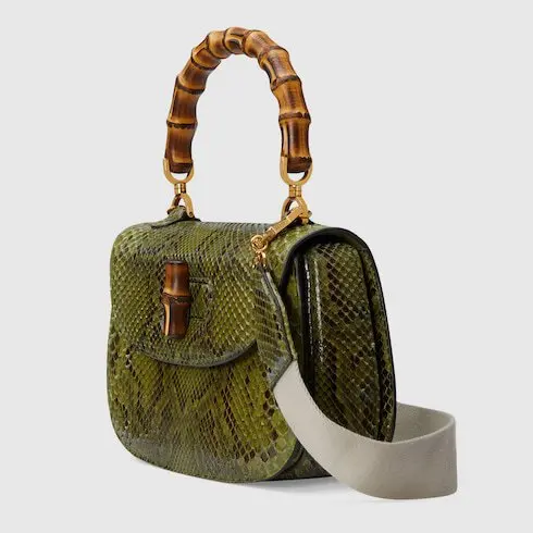 Gucci Bamboo 1947 Medium Python Bag