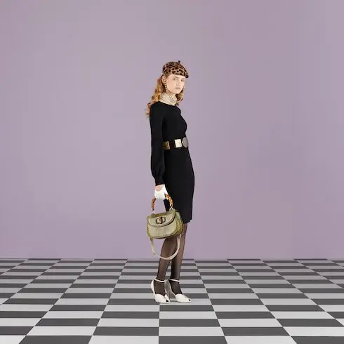 Gucci Bamboo 1947 Medium Python Bag