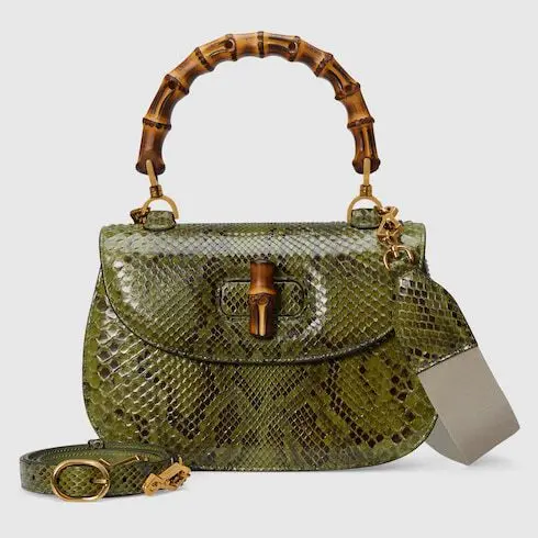 Gucci Bamboo 1947 Medium Python Bag