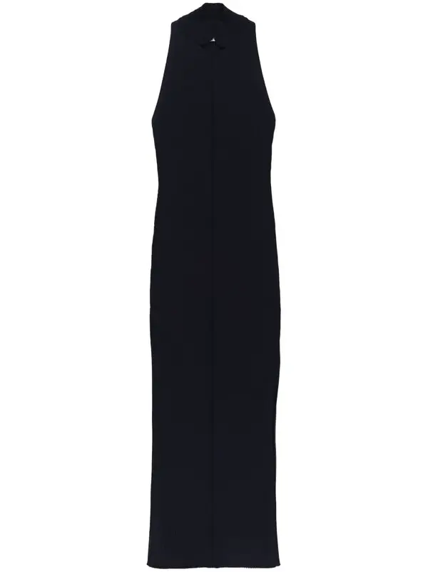 COURREGES Cut-out Ribbed Midi Dress