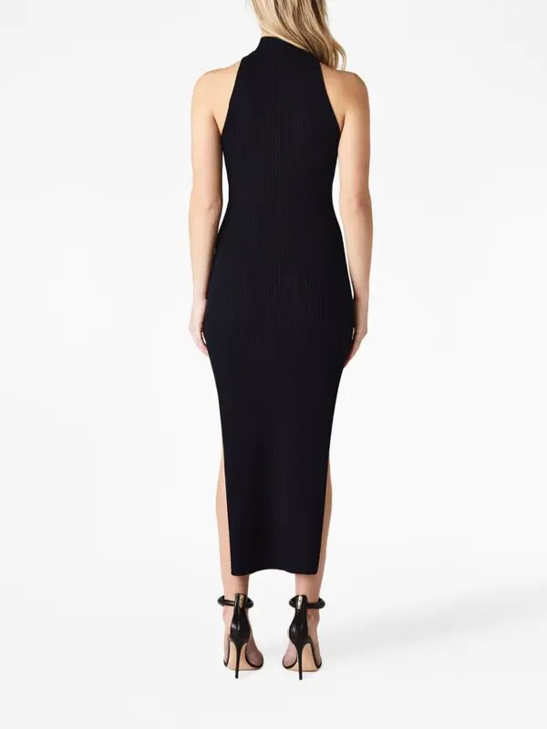 COURREGES Cut-out Ribbed Midi Dress