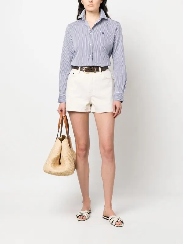 Polo Ralph Lauren Striped Cotton Shirt - Blue