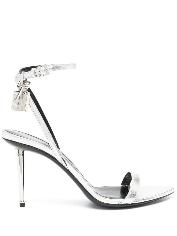 TOM FORD Padlock Pointy Naked 85mm Leather Sandals