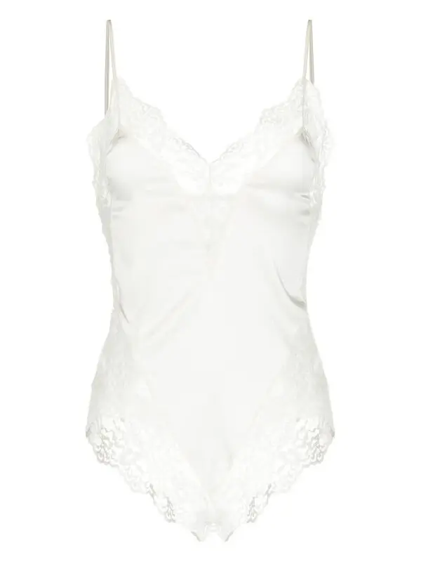 FLEUR DU MAL Venus Lace Teddy - White