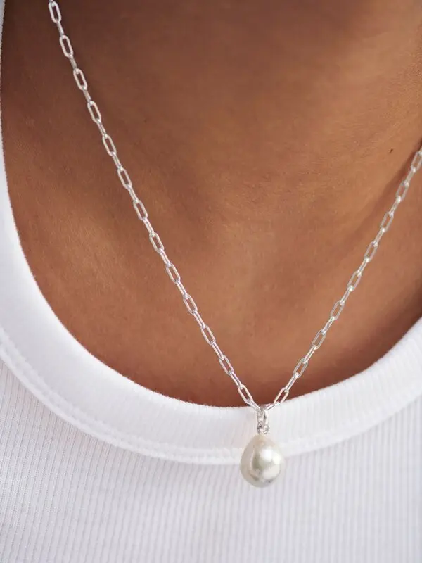 Monica Vinader Recycled Sterling Paperclip Chain Necklace