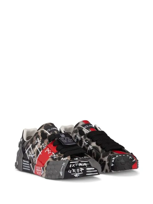 Dolce & Gabbana Portofino Graffiti-print Sneakers