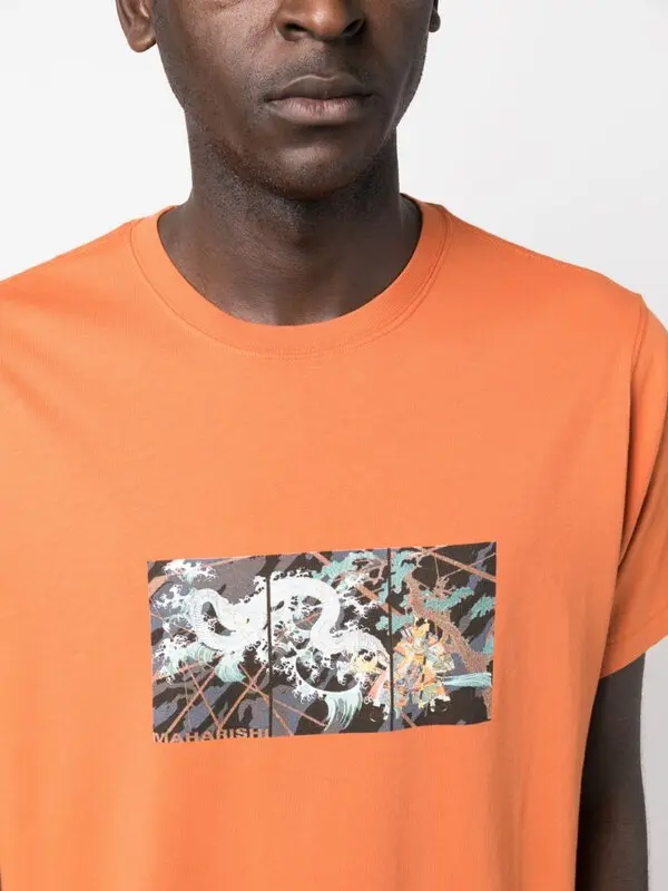 MAHARISHI Graphic-print Organic Cotton T-shirt