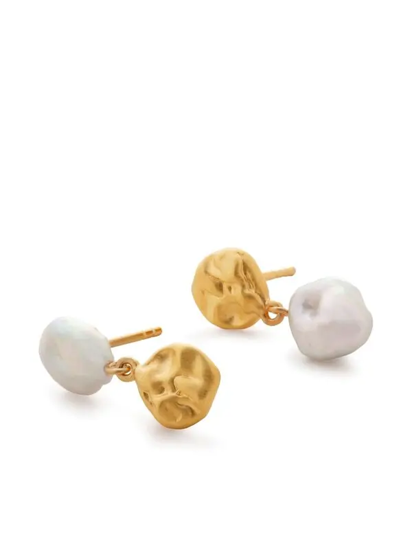 Monica Vinader Mother Of Pearl Keshi Pearl Stud Earrings - Gold