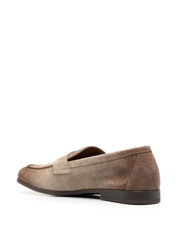 DOUCAL'S Ombré-effect Suede Penny Loafers - Neutrals