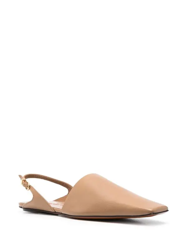 Nanushka Square-toe Leather Slippers