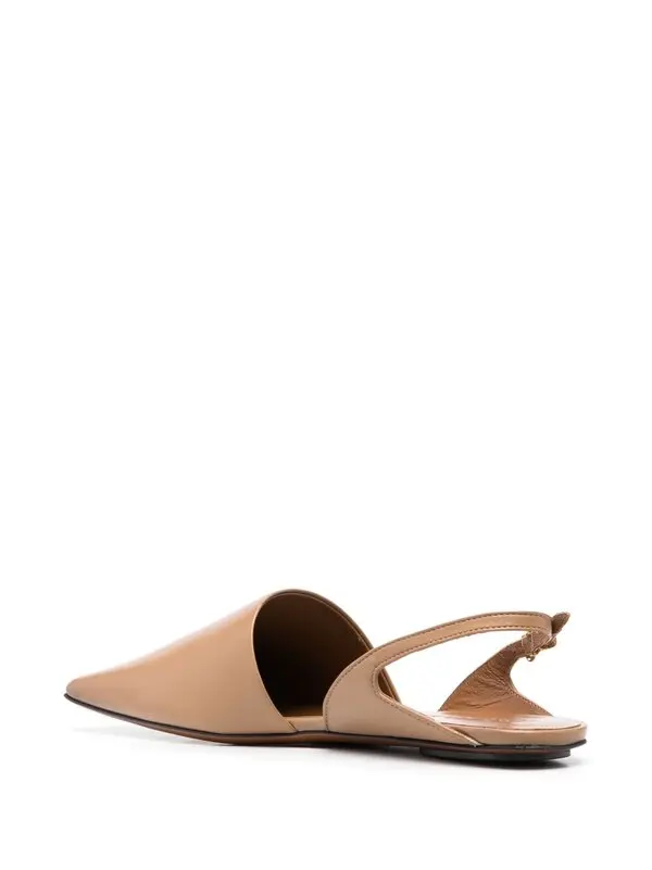 Nanushka Square-toe Leather Slippers