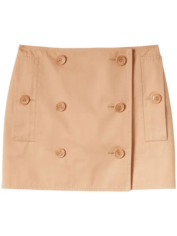 Burberry Cotton Mini Skirt - Neutrals