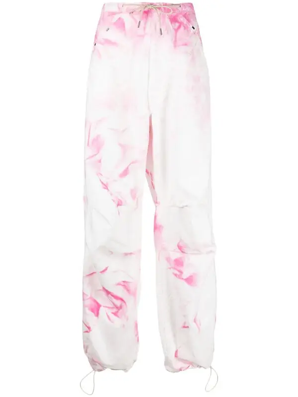Darkpark Daisy Tie-Dye Wide Leg Trousers Pink 42% Off