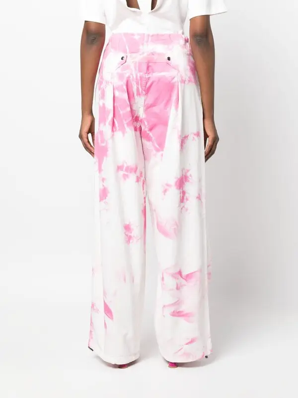 DARKPARK Tie-dye Cargo Trousers - Pink