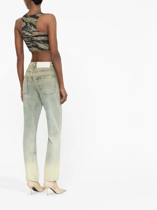 Off-White Washed Denim Straight-leg Jeans