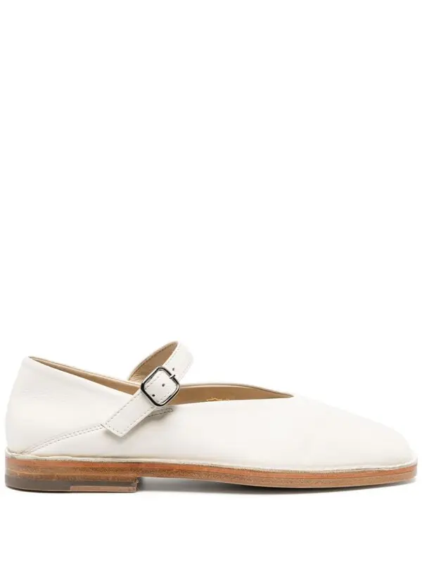 LEMAIRE Square-toe Ballet Flats - White