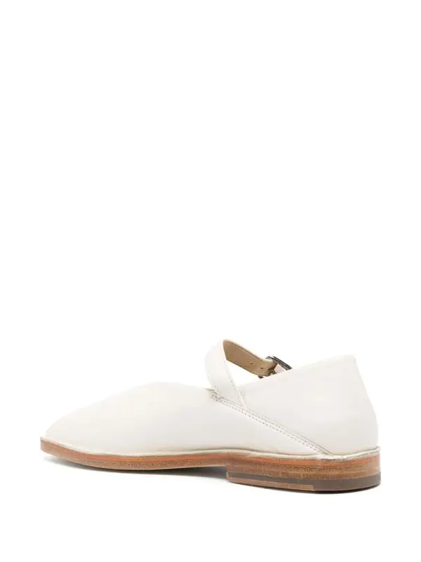 LEMAIRE Square-toe Ballet Flats - White