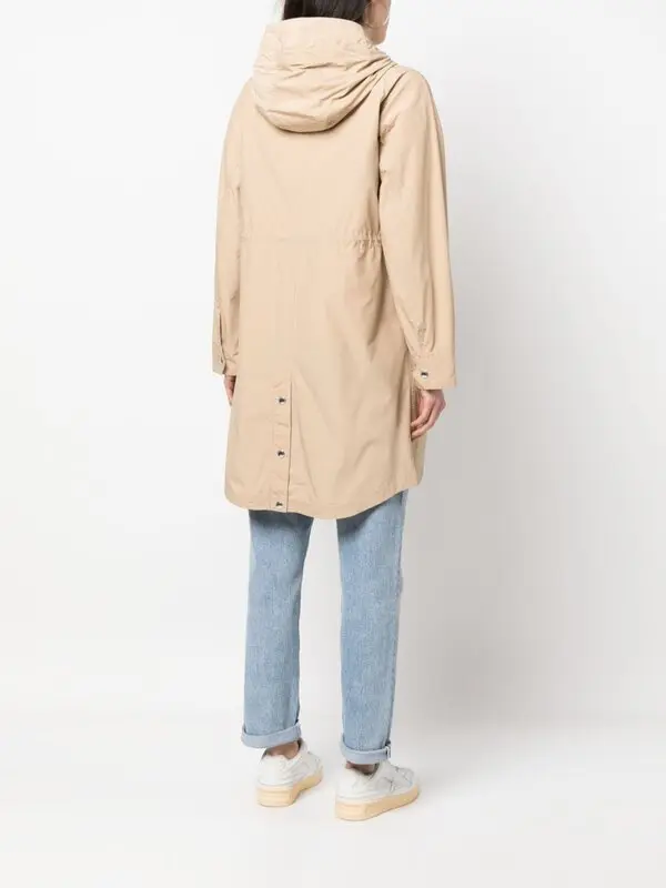 Woolrich Hooded Mid-length Coat - Neutrals
