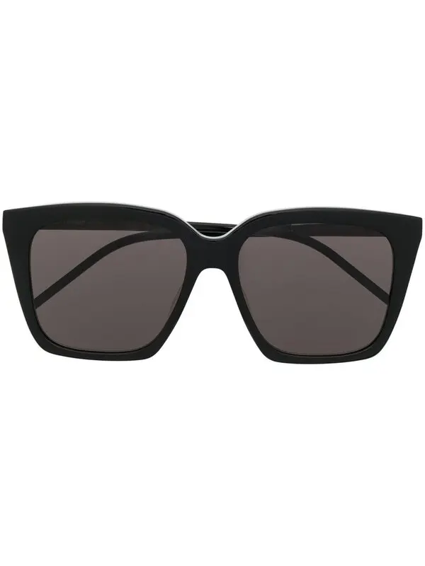 Saint Laurent Logo Sunglasses - Black