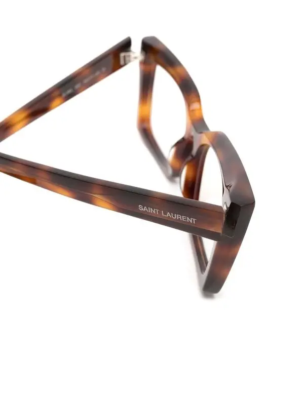 Saint Laurent Tortoiseshell Square Glass Frames