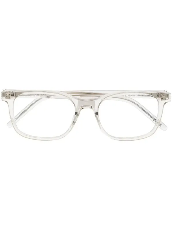 Saint Laurent Rectangle-frame Eyeglasses - Neutrals