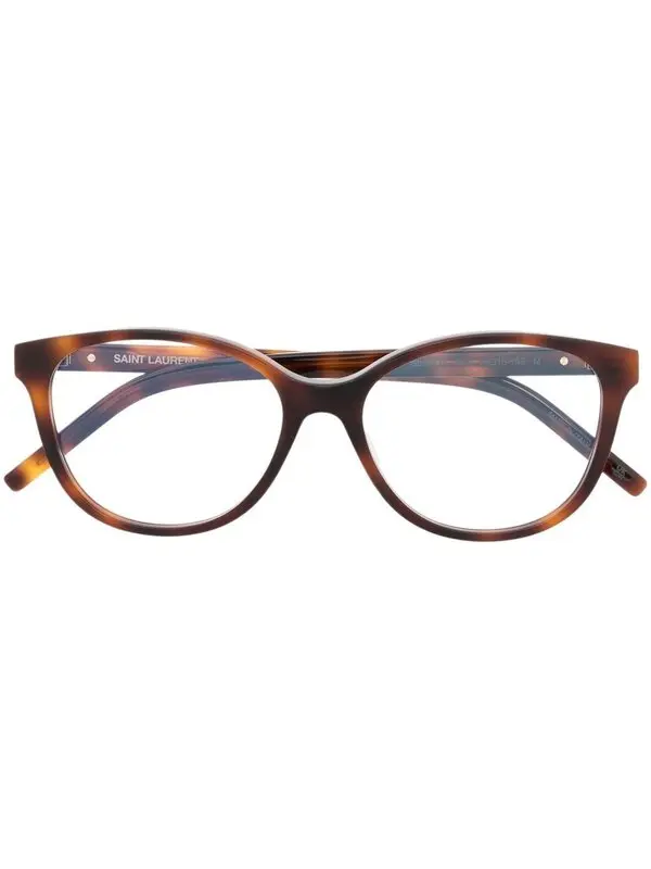 Saint Laurent Tortoiseshell Cat-eye Frame Glasses - Brown