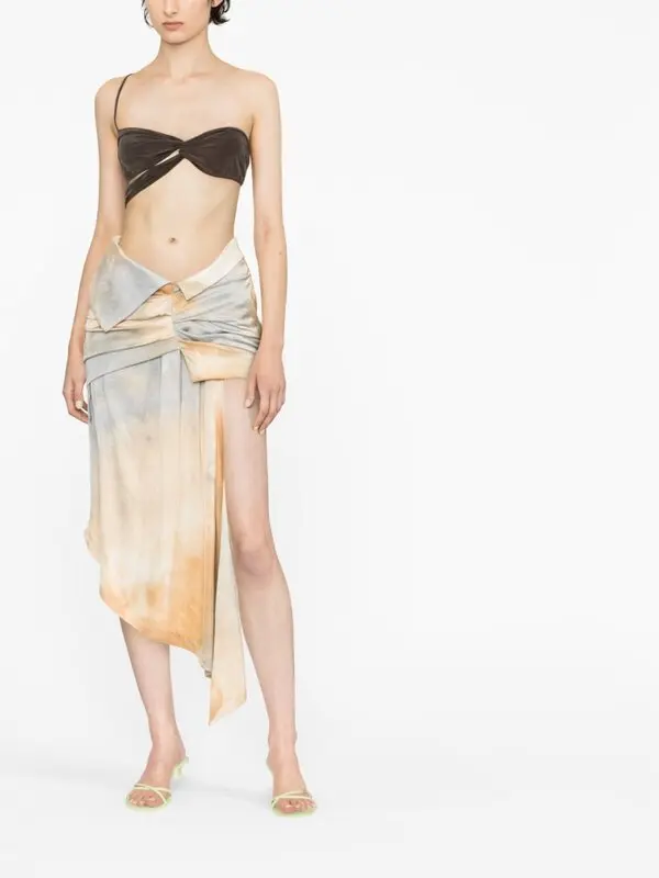 Off-White Tie-dye Asymmetric Skirt