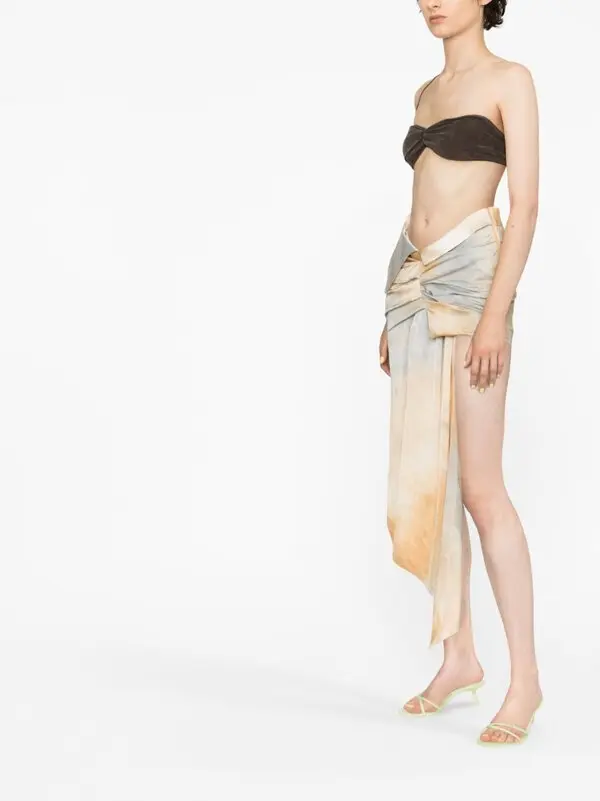 Off-White Tie-dye Asymmetric Skirt