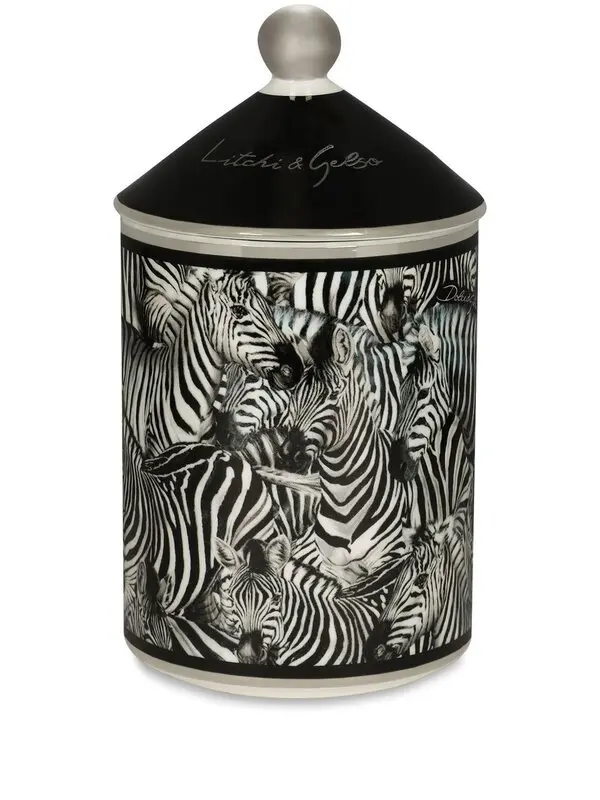 Dolce & Gabbana Zebra-print Scented Candle - Black