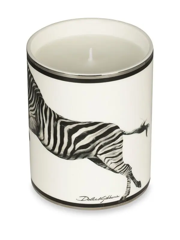 DOLCE & GABBANA CASA Zebra-print Scented Candle