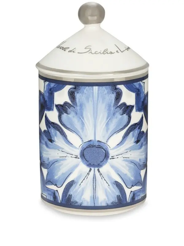 Dolce & Gabbana Abstract-print Scented Candle - Blue