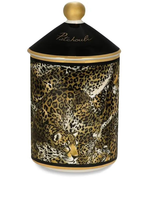 Dolce & Gabbana Leopard-print Scented Candle - Black