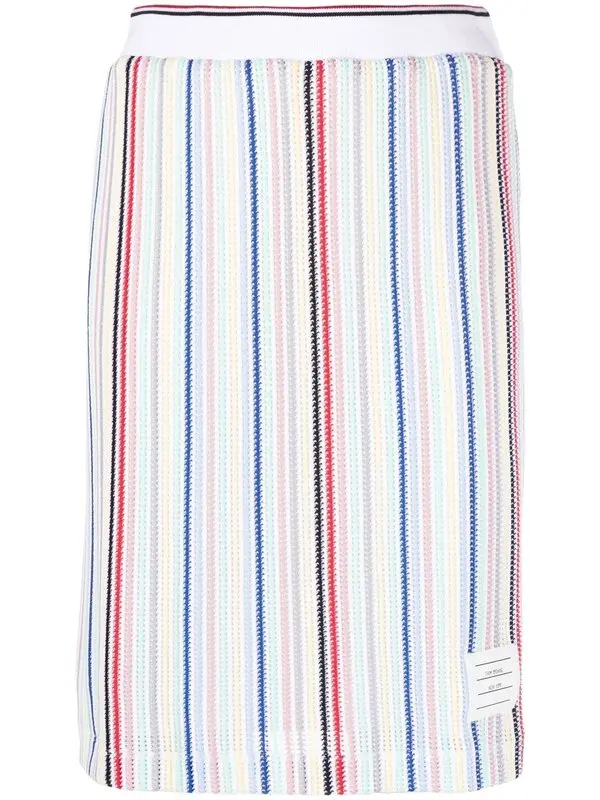Thom Browne Striped Straight Skirt