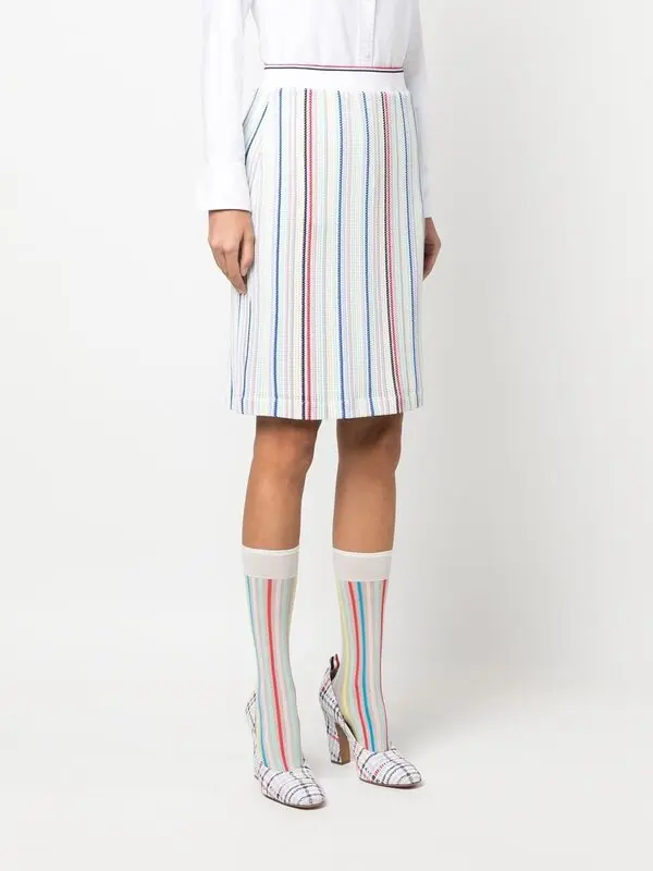 Thom Browne Striped Straight Skirt