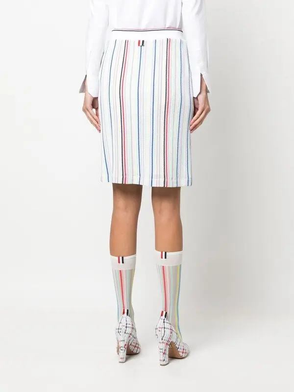 Thom Browne Striped Straight Skirt