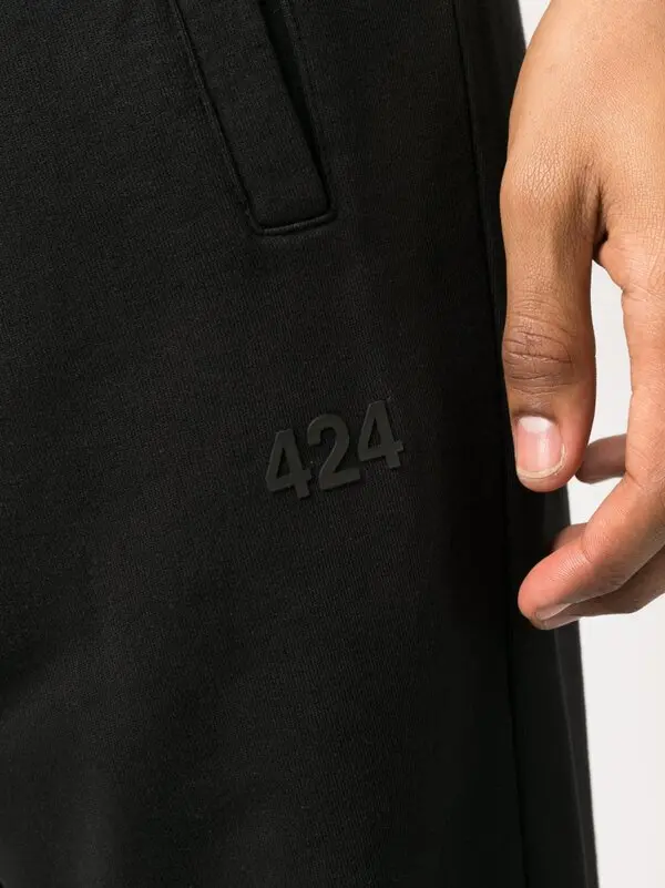 424 Drawstring-waist Cotton Track Pants