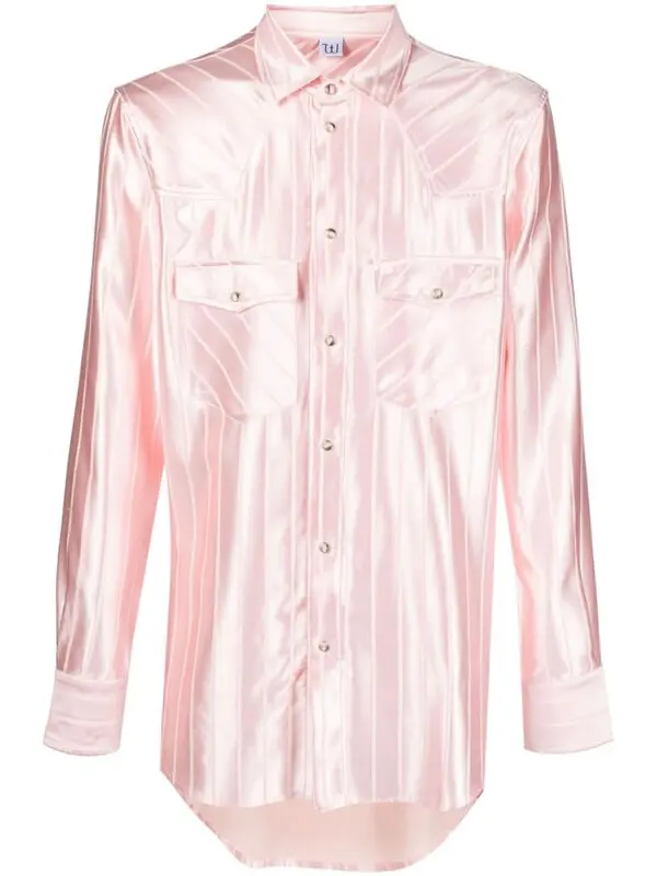 WINNIE N.Y.C Stripe-print Shirt - Pink